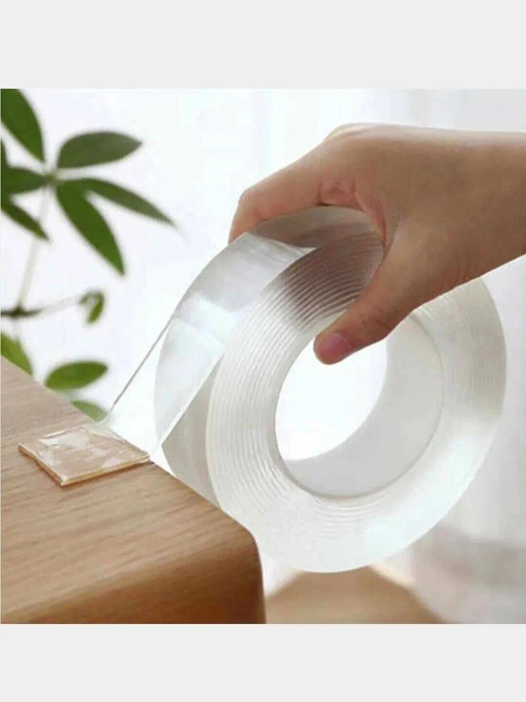 Лента клейкая Nano tape 607928, двусторонняя, прозрачная, 3 м