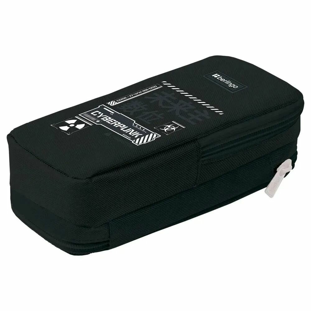 Пенал-футляр школьный, 2 отделения, Berlingo "Cybernetic", 205*80*55мм