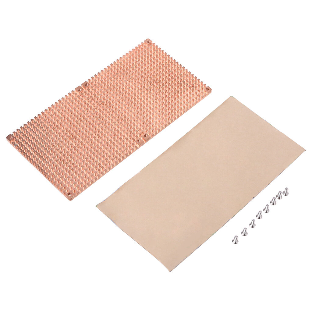 Медная задняя панель GPU с полным покрытием, Охлаждающая панель для охлаждения видеокарты 3080 3090 2/4 мм