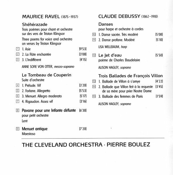Диск Maurice Ravel (1875-1937) - Sheherazade f.Sopran & Orchester (1 CD) — фото 1