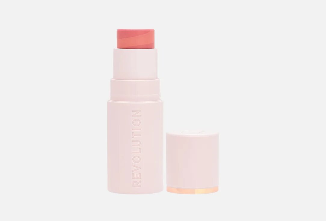 Румяна для лица в стике MakeUp Revolution Skin Silk Blush Stick, тон Peachy pink, 4.5 г