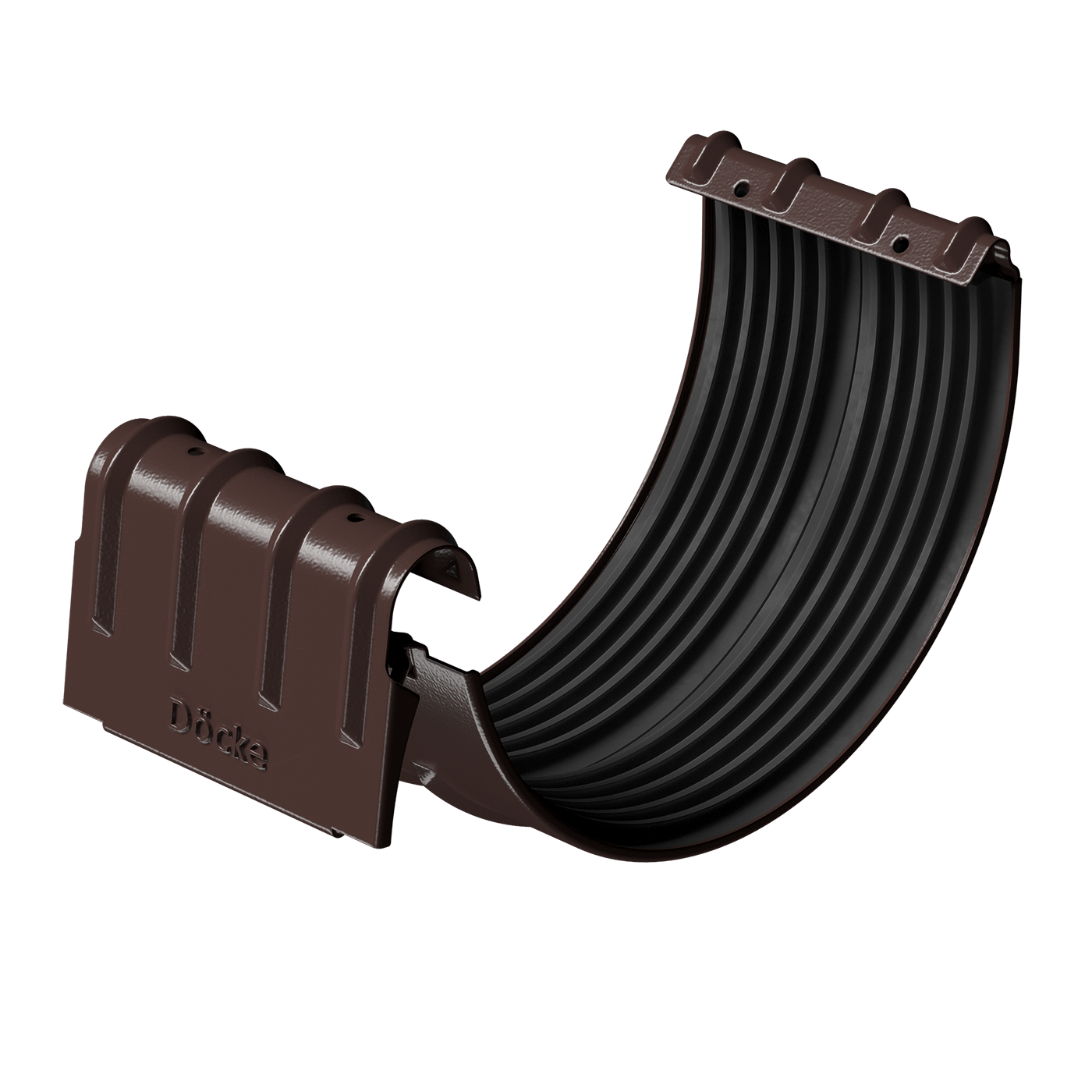 Docke STAL PREMIUM Соединитель желобов D125 (Шоколад 8019), диаметр трубы 90, толщина 0.63