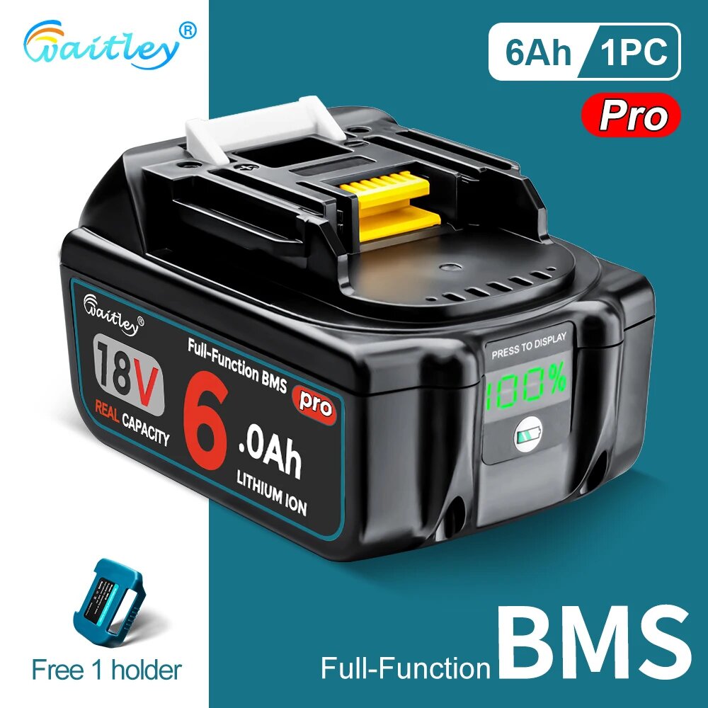 Аккумулятор Waitley Pro для Makita 18 В 1 PC 6Ah Battery