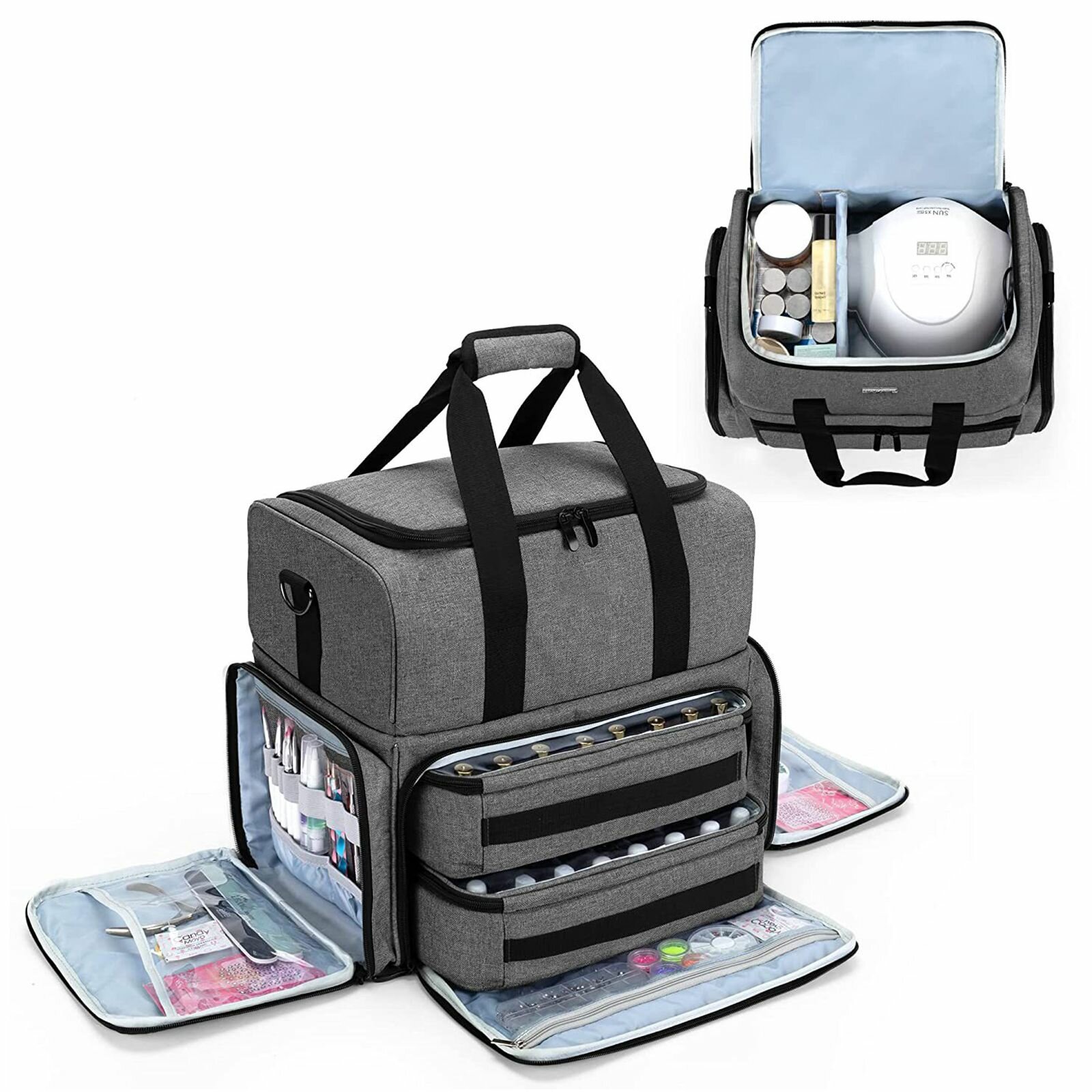 Органайзеры для лака, сумка для хранения лака для ногтей вмещает 80 бутылок