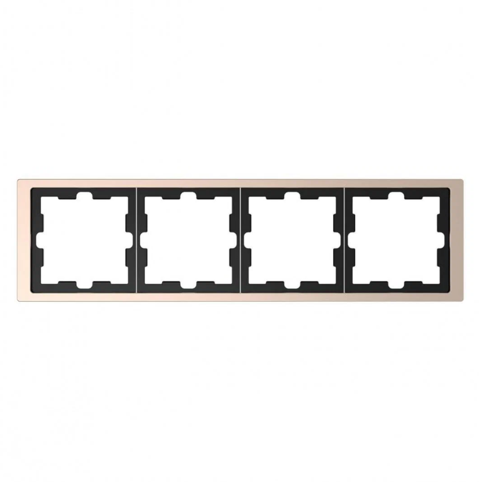 Рамка 4-ая Merten D-Life, шампань металл MTN4040-6551 Schneider Electric