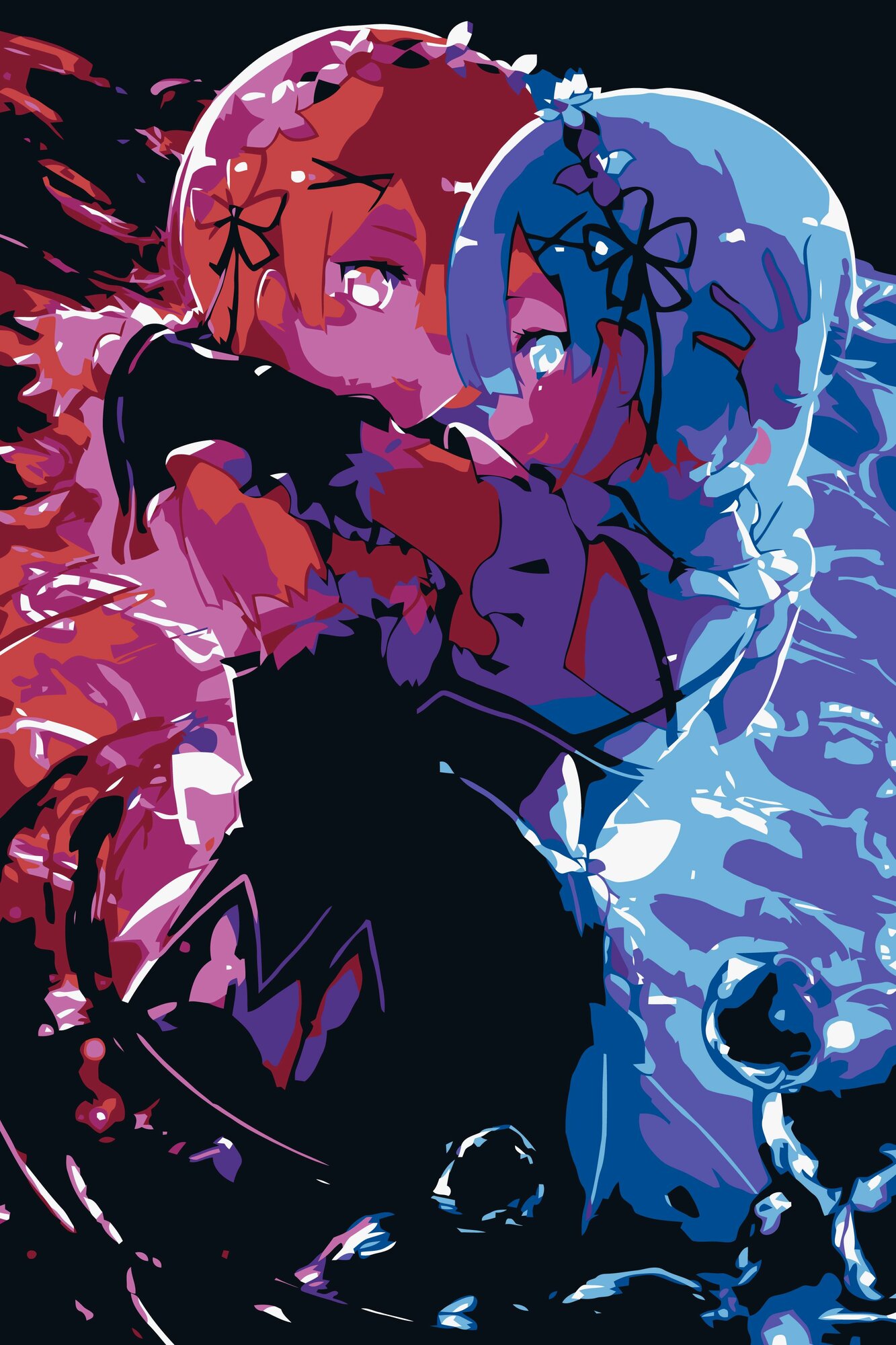 Детская картина по номерам E3019 "Re Zero" 20x30