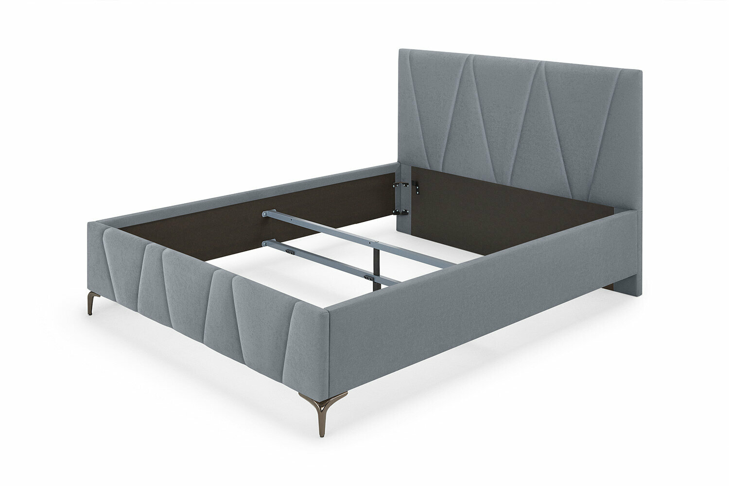 Каркас кровати Bogema, 180х200 см, серый, без основания и подъемного механизма