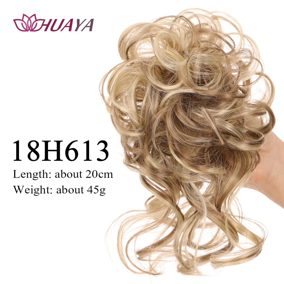 Шиньон завитой HUAYA 18H613, 20см