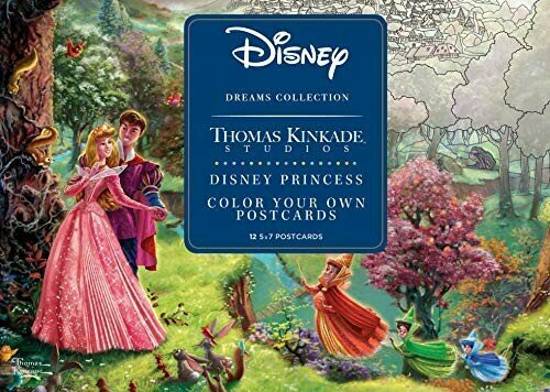 Kinkade Thomas "Disney Dreams Collection Thomas Kinkade Studios Disney Princess Color Your Own P"