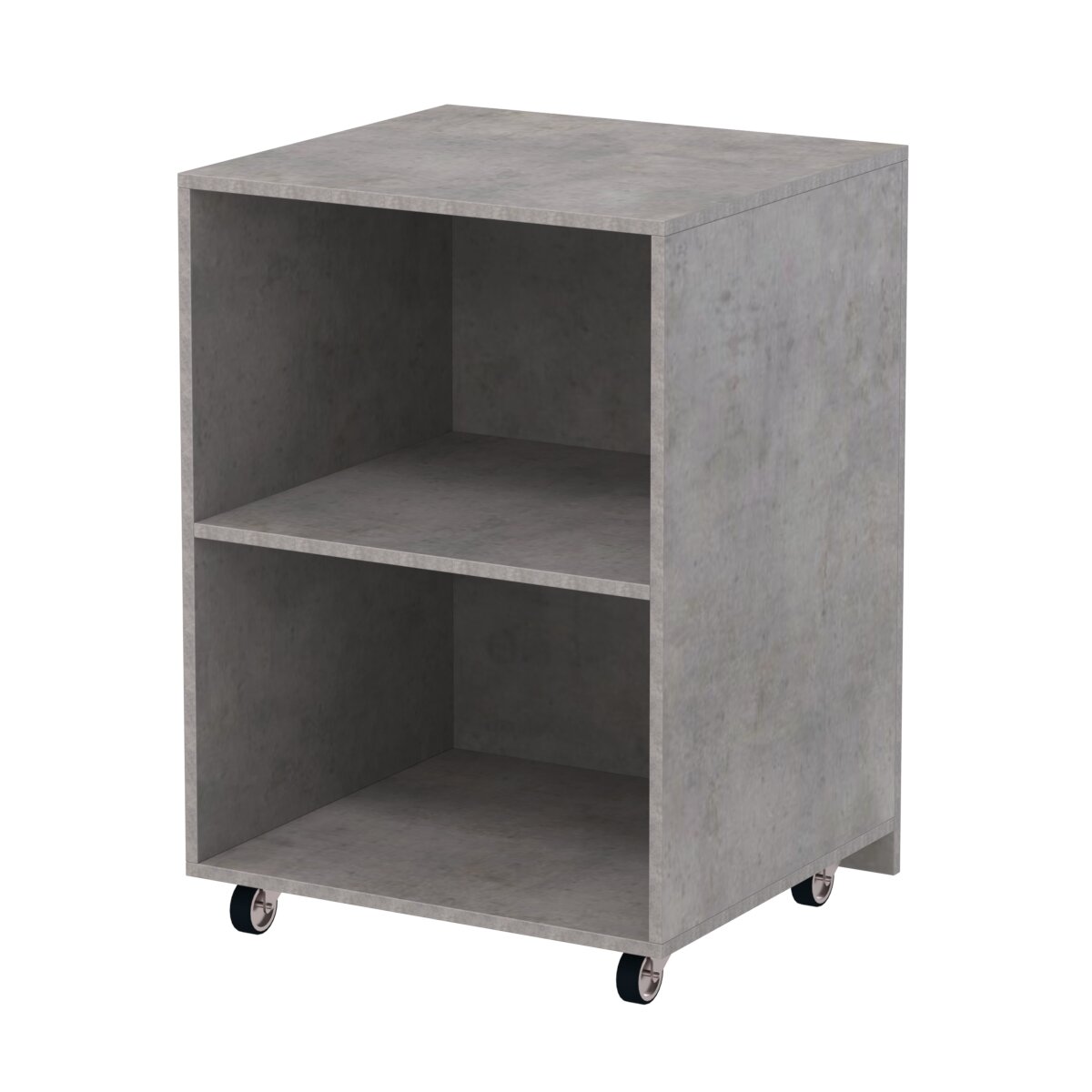 Узкий недорогой прилавок под декоративные молдинги с металлическими колесами №ПДМ-13, Бетон Чикаго светло-серый F186 ST9