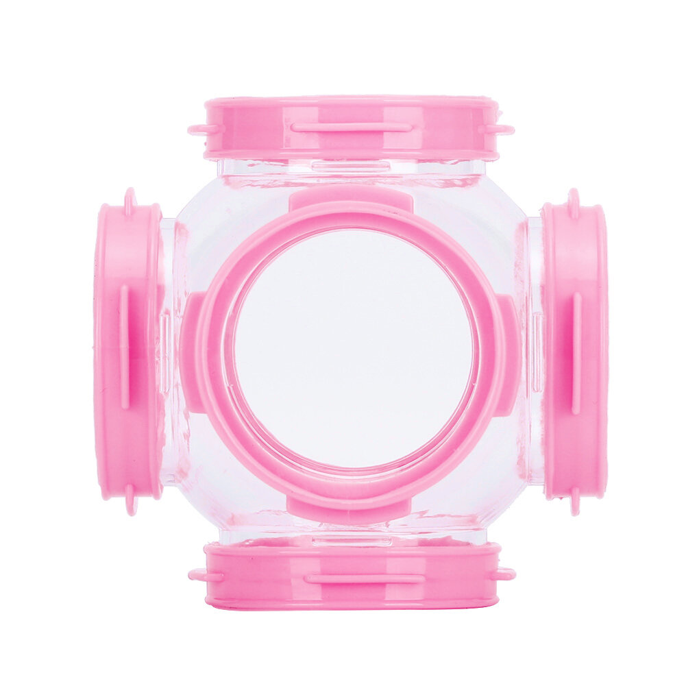 2 шт. наружных фитингов для туннеля трубопровода своими руками для хомяка, трубчатая клетка для тренировок, аксессуары для линии дрессировки, розовый