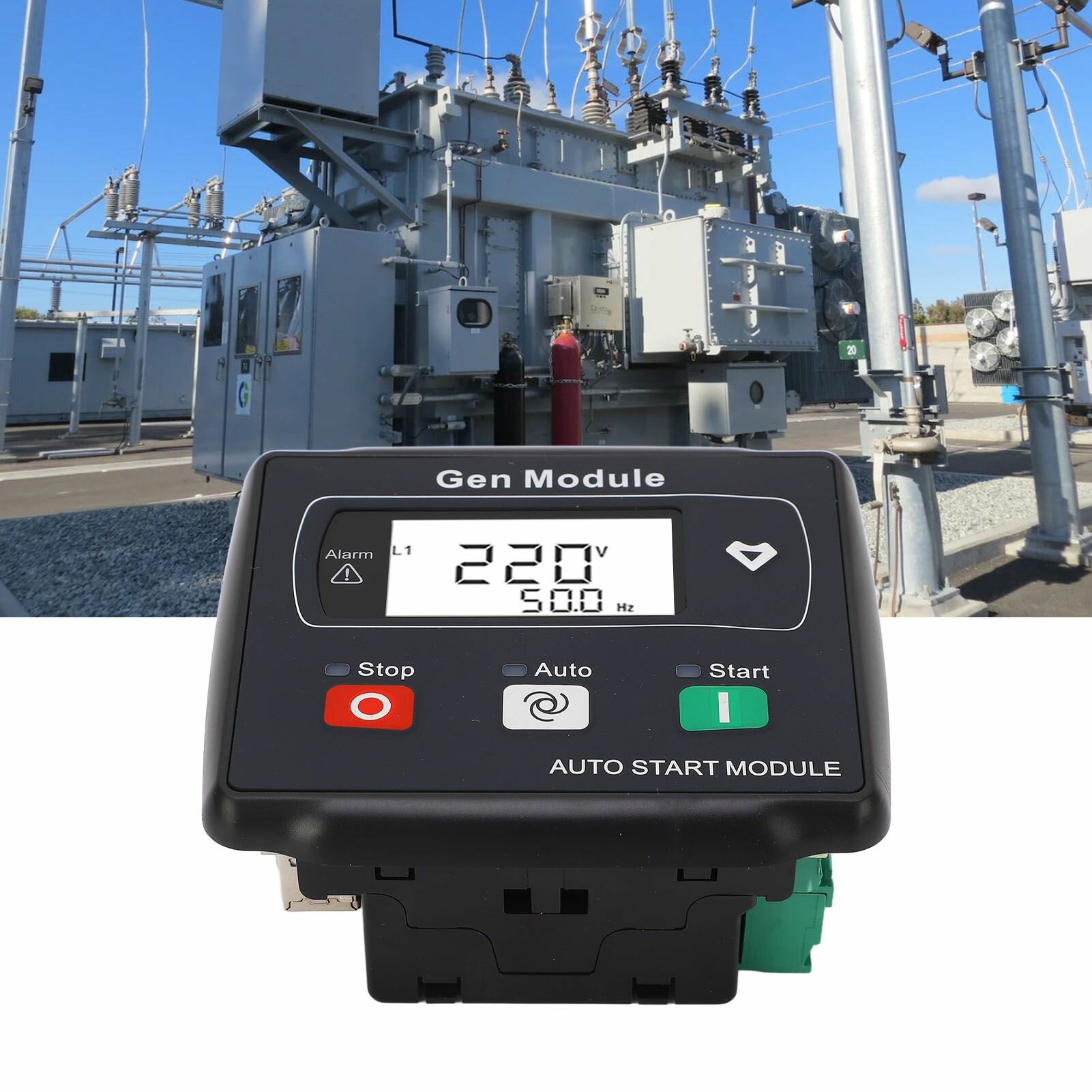 Автоматический контроллер генератора, ЖК-дисплей, панель модуля управления генераторной установкой для дизельного двигателя 15 360 В