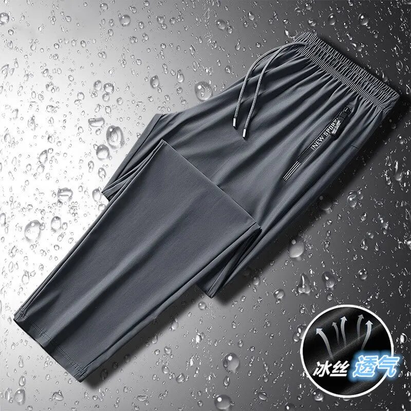 Мужские рыболовные штаны черные/серые Strech Черный, 5XL, gray D