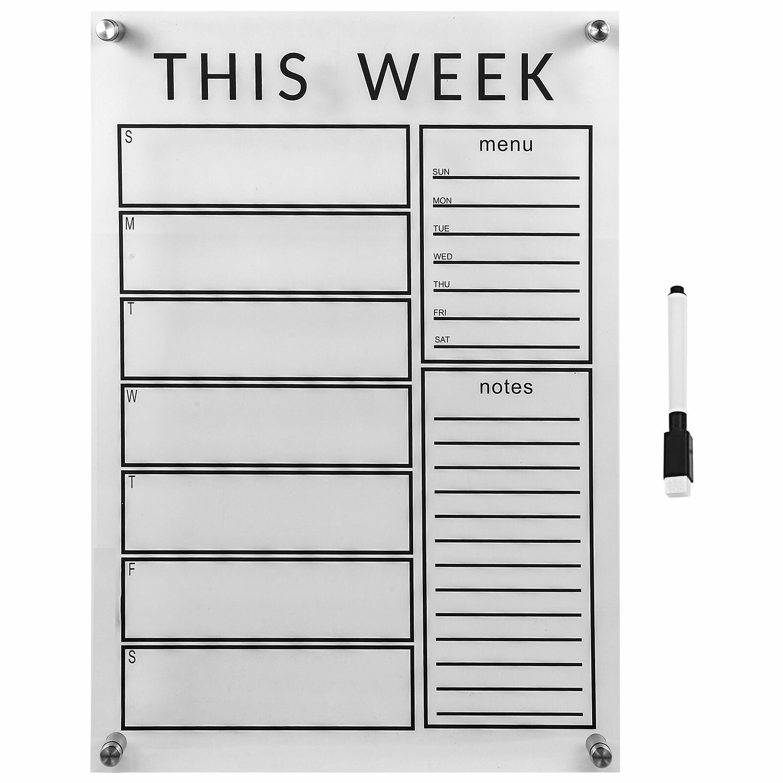 Компактная доска планирования недели, идеальное решение для организации 40X29.7CM, удобна для хранения--