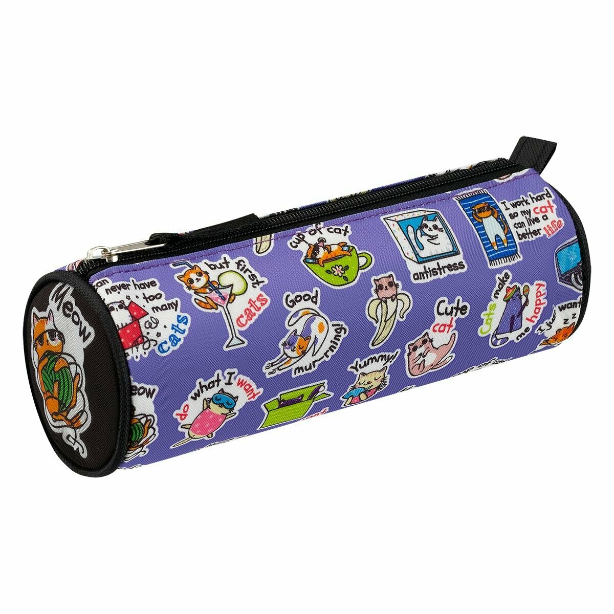 Пенал-тубус ArtSpace "Feline mood", 210х80мм, полиэстер (Sch_65169), 10шт.
