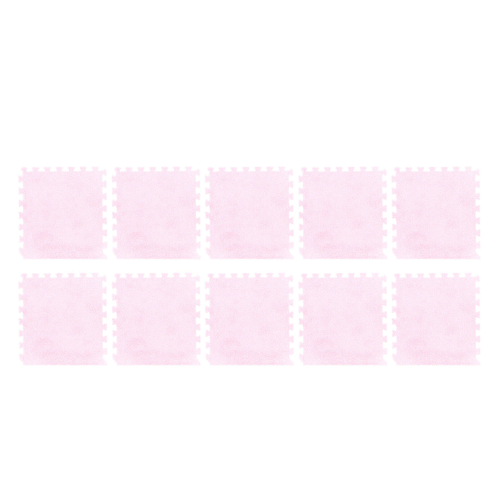 10 шт. Мягкие поролоновые напольные коврики, предотвращающие скольжение, обрезаемые, утолщенные, соединяющиеся между собой, для спальни, розовые.