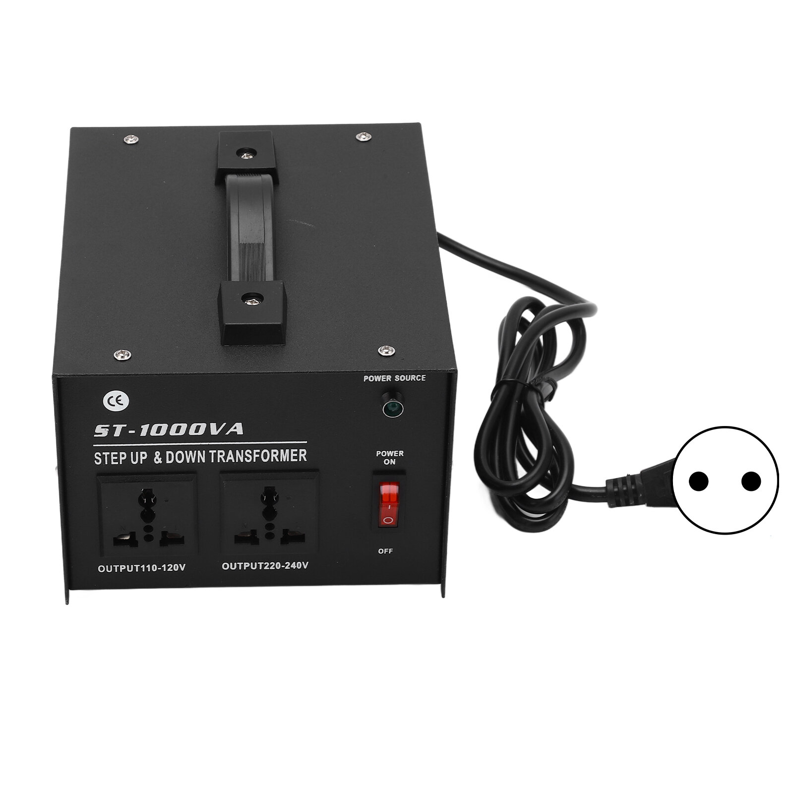 Повышающий трансформатор мощностью 1000 Вт с регулируемым входным напряжением.