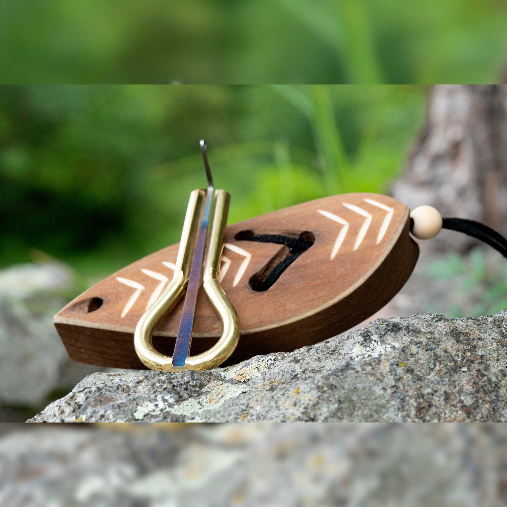 Варган (комус, хомус) алтайский Павла Поткина с футляром "Темный листок"