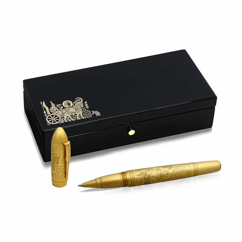 Подарочный канцелярский бизнес набор синяя ручка роллер Сакские легенды -lj