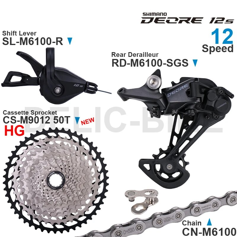 Shimano Deore M6100 12-скоростная группа, кассета 50T