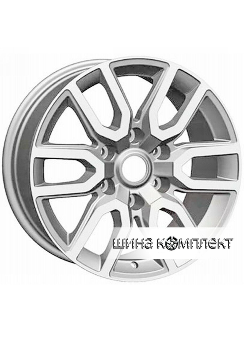 Колесный диск Khomen Wheels KHW1723 8x17 6x139,7 ET30 106,1 F-Silver литой для автомобиля
