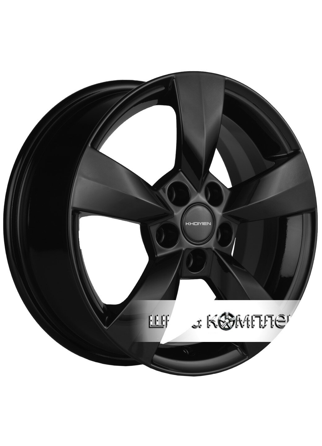Колесный диск Khomen Wheels KHW1504 6x15 5x100 ET40 57,1 Black литой для автомобиля