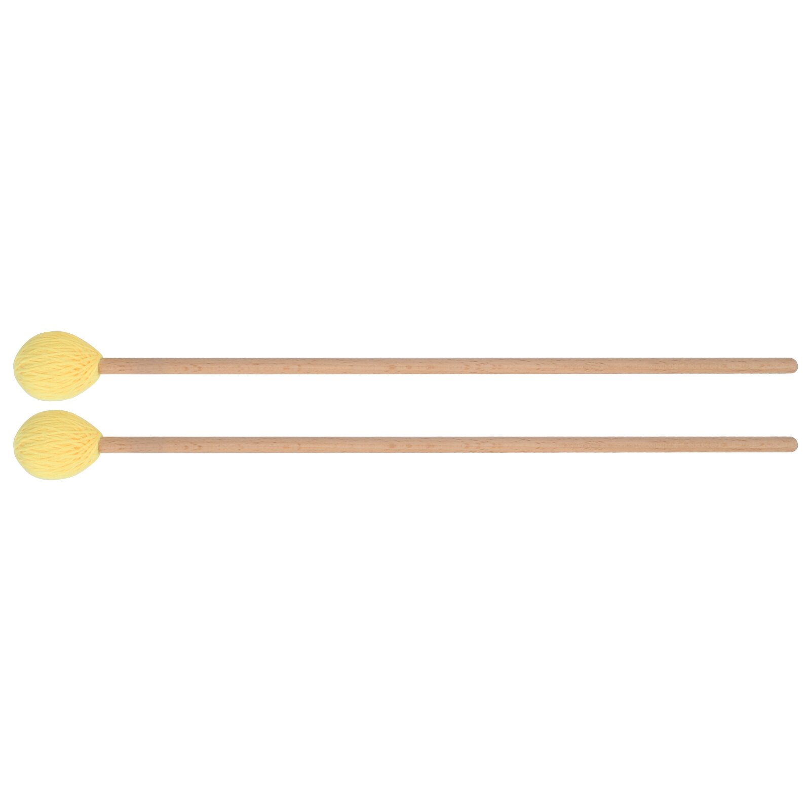 1 пара Marimba Mallets средняя жесткая пряжа с кленовой ручкой для перкуссии играет желтый