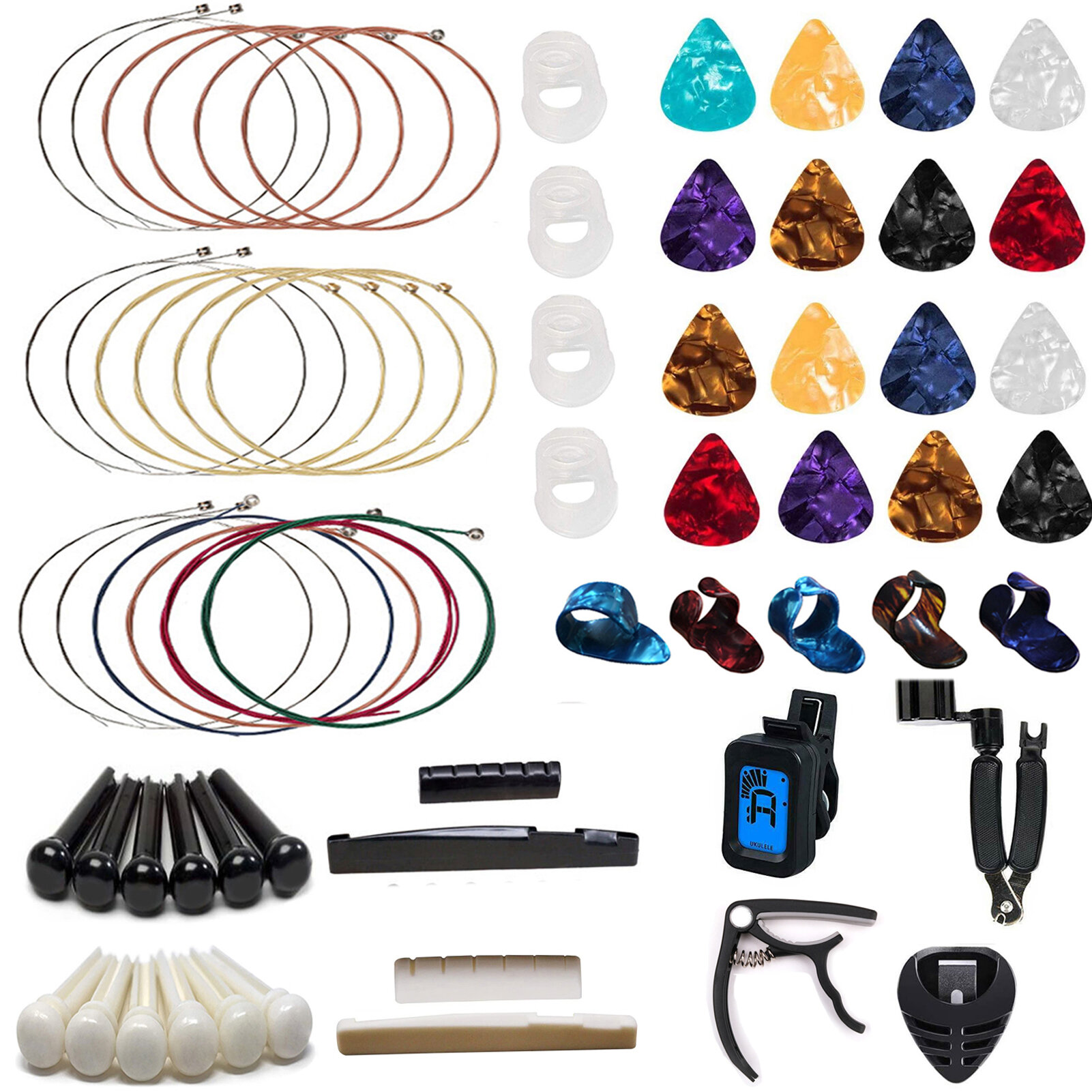 Guitar Repairing Kit Care Maintenance Tool Set Accessories Parts Change Strings Tone Sandhi Clip