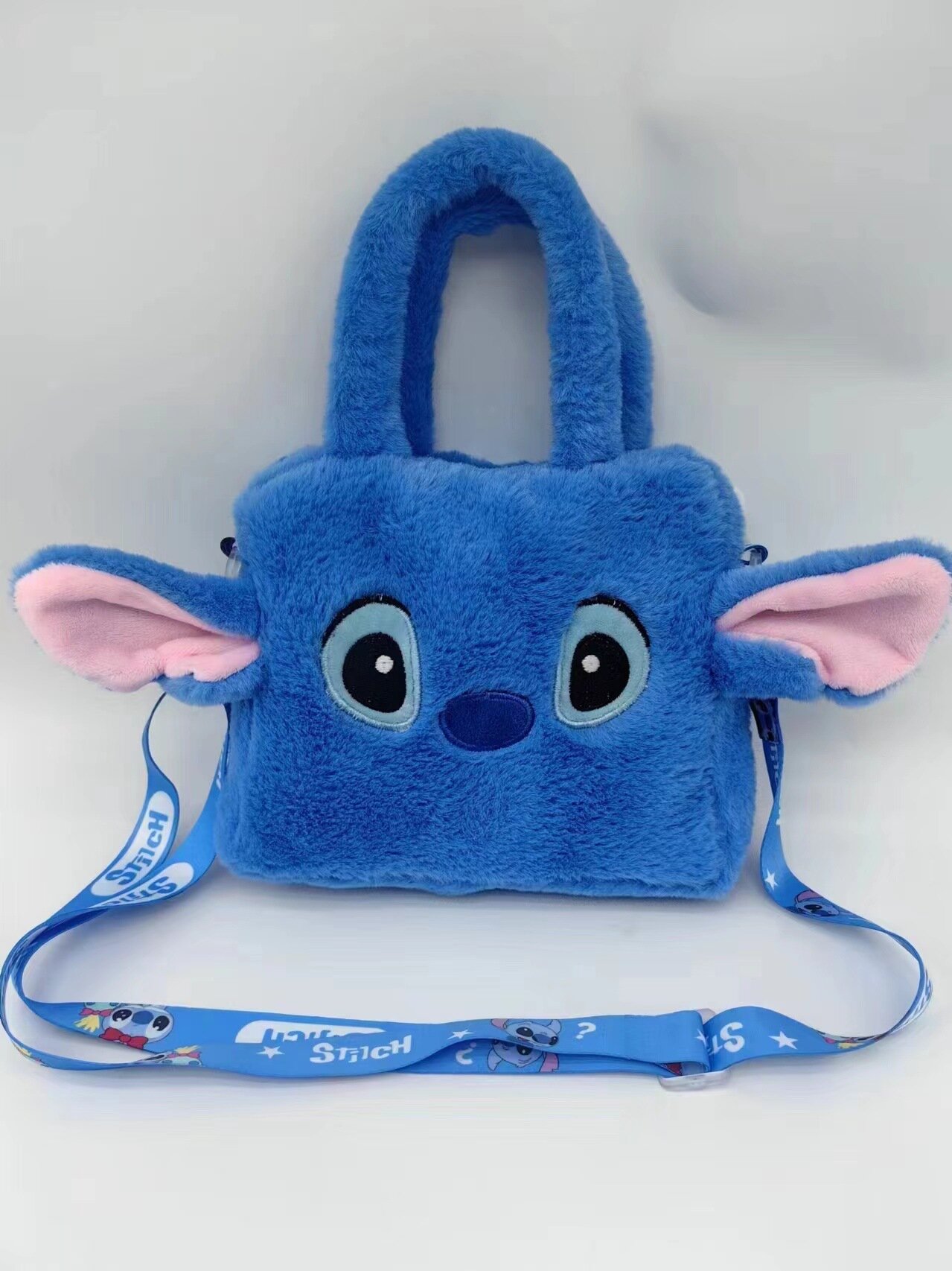Симпатичный рюкзак Stitch, короткий плюшевый рюкзак