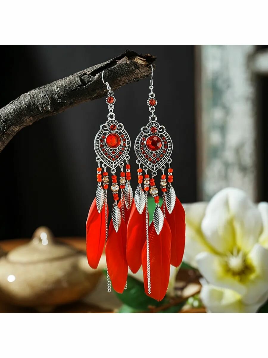 Серьги, искусственный камень