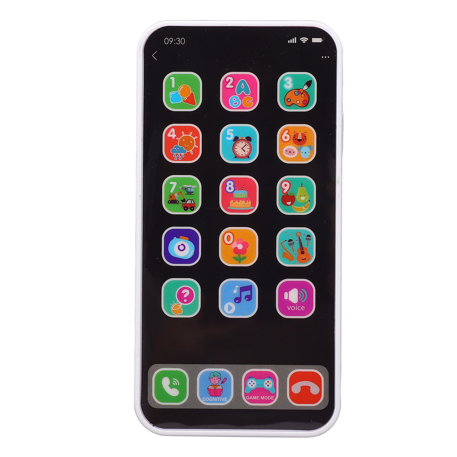 Детский сенсорный телефон с несколькими режимами работы, музыкальная игрушка, развивающая игрушка для раннего развития, белый.