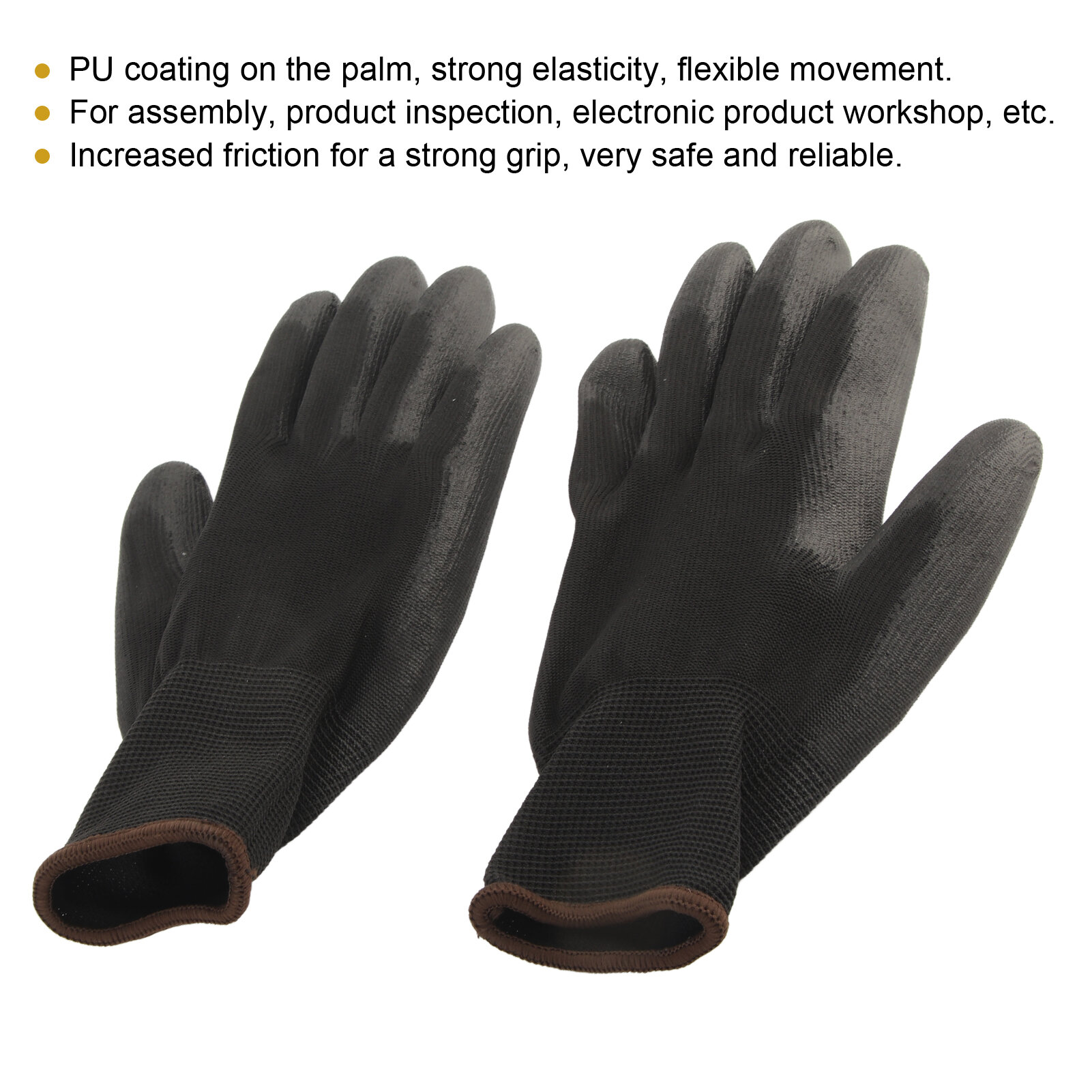 Рабочие перчатки с PU покрытием, антистатические, размер XL, 10 пар