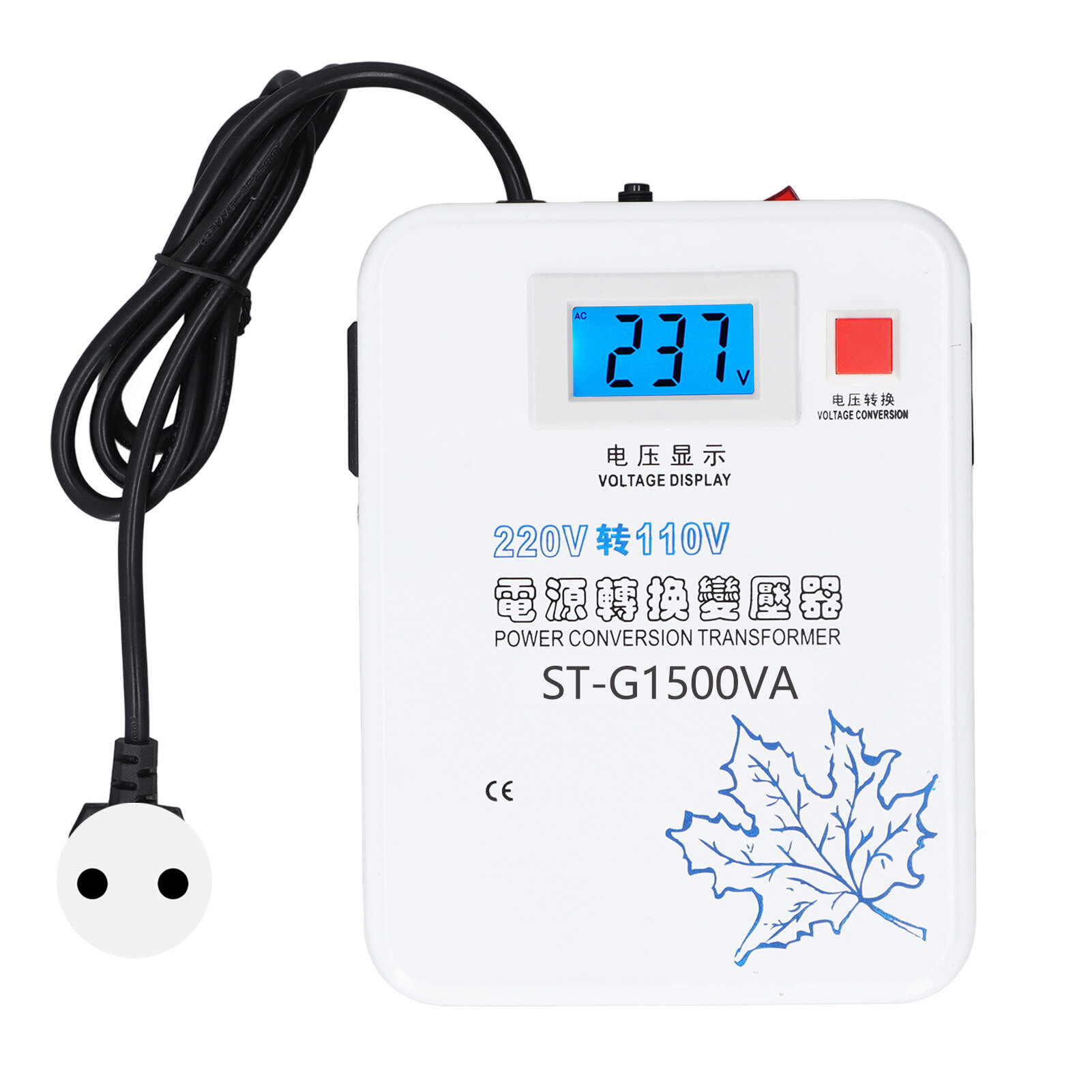 Однофазный силовой трансформатор мощностью 1500 Вт, понижающий преобразователь напряжения, низкочастотный.