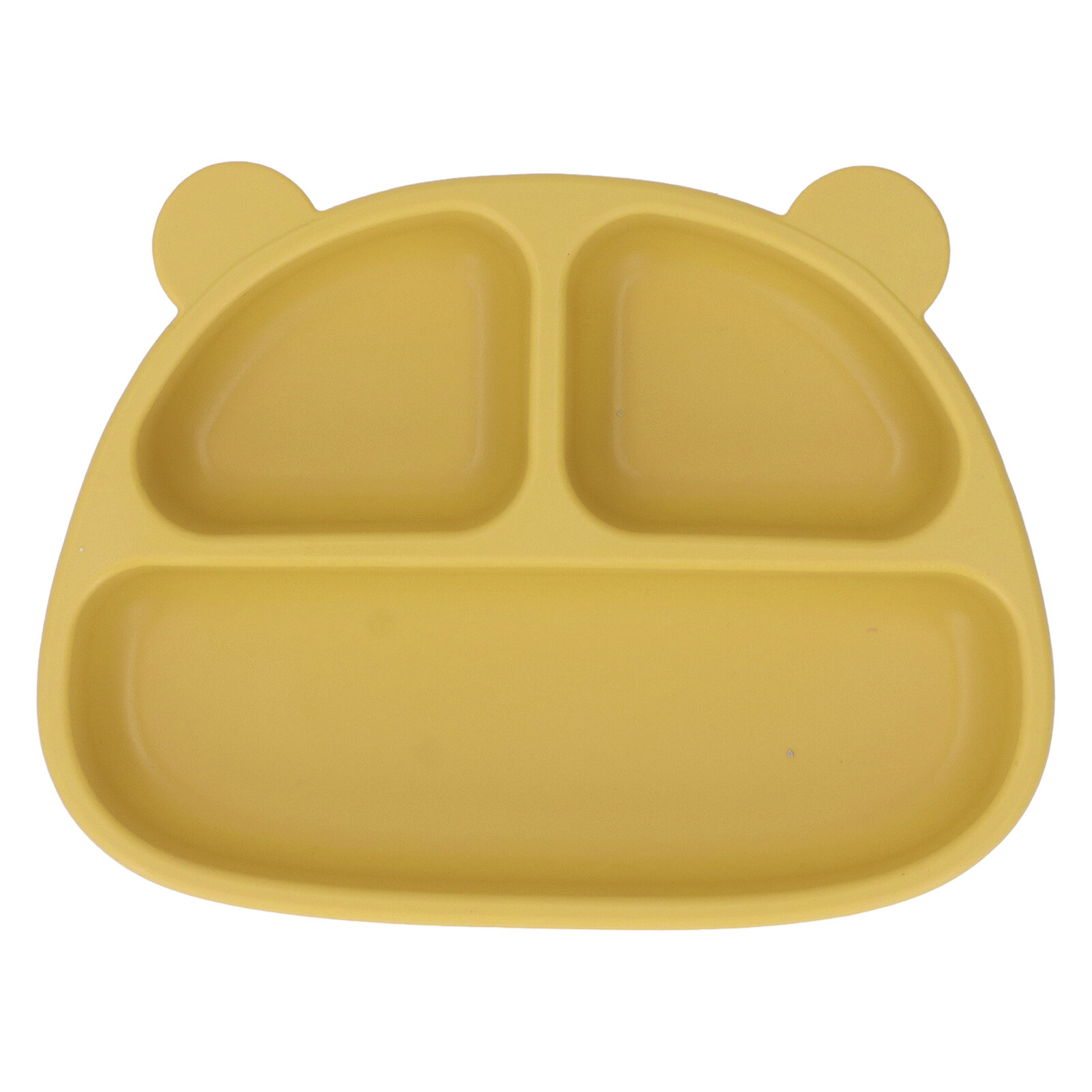 Детская мягкая силиконовая тарелка для дома, обеденной комнаты, милая тарелка в форме медвежонка с присоской для перекусов, фруктов, имбиря, одиночная тарелка.