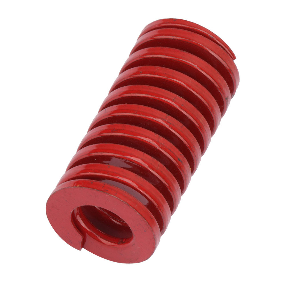 Пружина для штампов и матриц средней нагрузки красного цвета OD 22mm ID 11mm модель TM22*50mm из стали 65MN для прессов, металлштамповки, пластиковых форм, автомобилестроения и точных механизмов с упругим движением