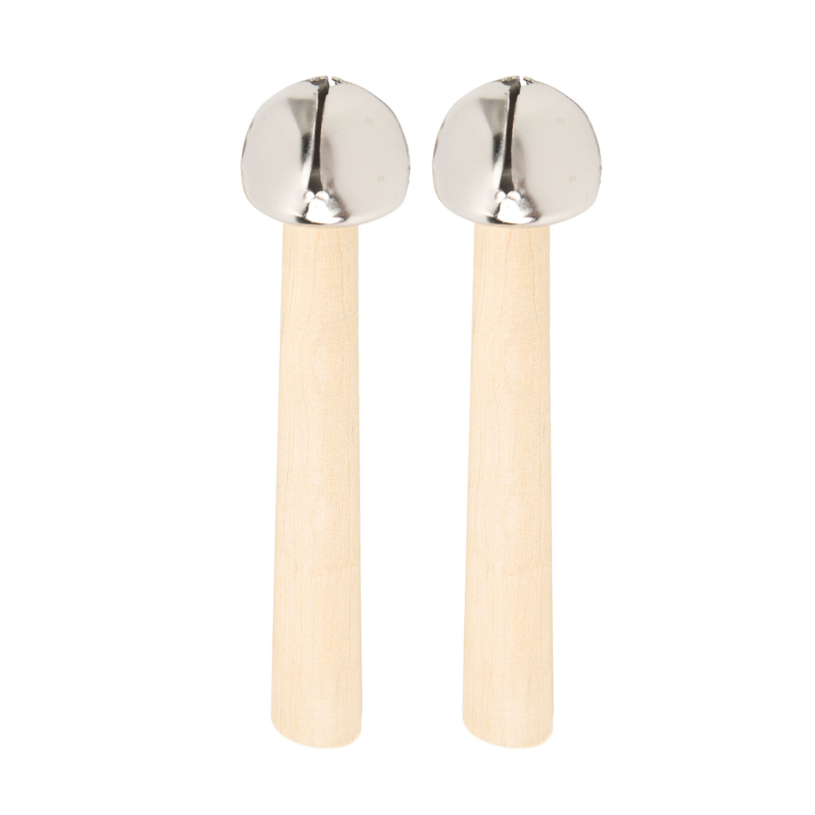 2 шт. ручных колокольчика Орфа с железной головкой, деревянные колокольчики для звона, ударный музыкальный инструмент, игрушка для детей младшего возраста.