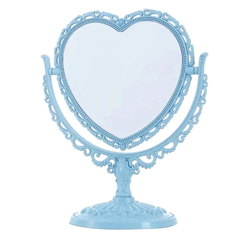 Зеркало для макияжа сердечком Blue