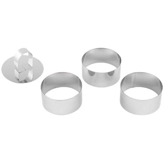 Набор форм Mallony Torta 3 шт, для выпечки, круг, с крышкой-прессом, 3 шт. (108352)