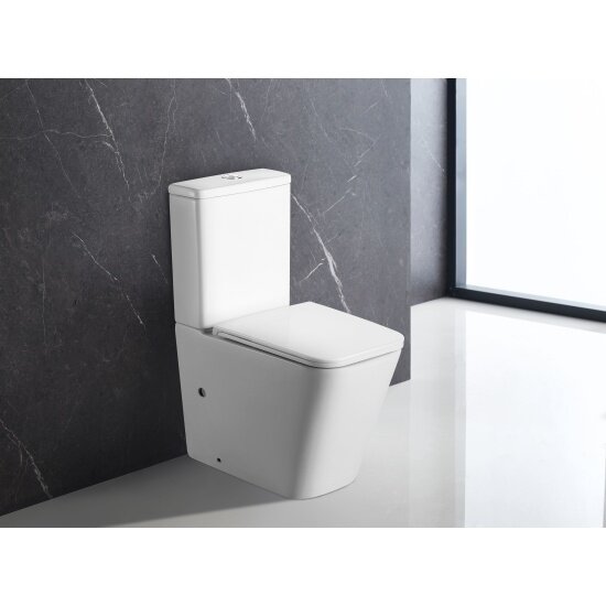 Унитаз-компакт напольный безободковый Terminus Ватикан 610х365 белый