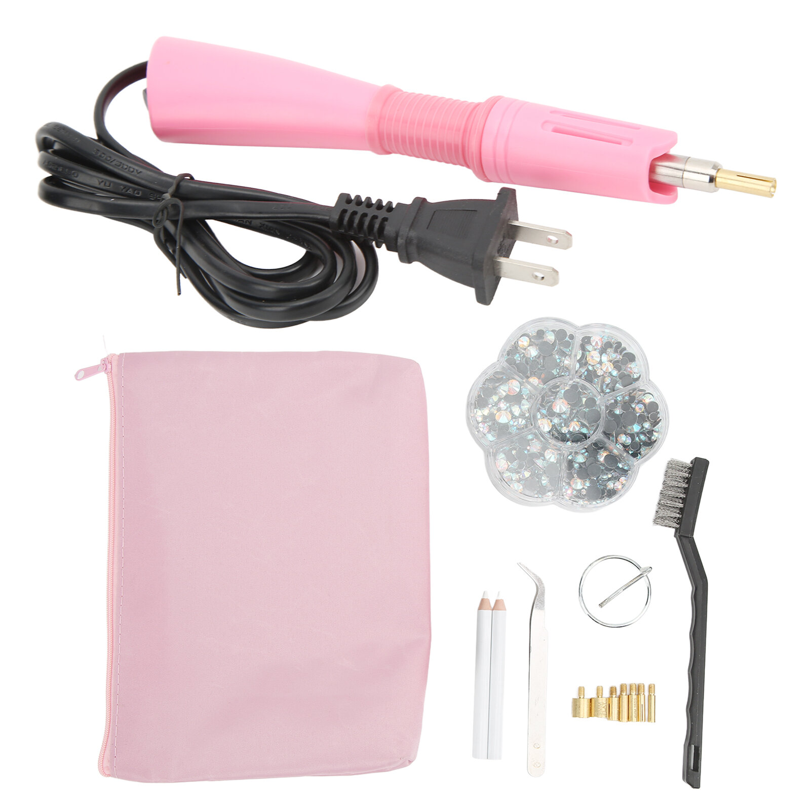 Набор для термофиксации стразов, портативный бокс для хранения, быстрый нагрев, набор для самостоятельного нанесения стразов, широкий диапазон напряжения.