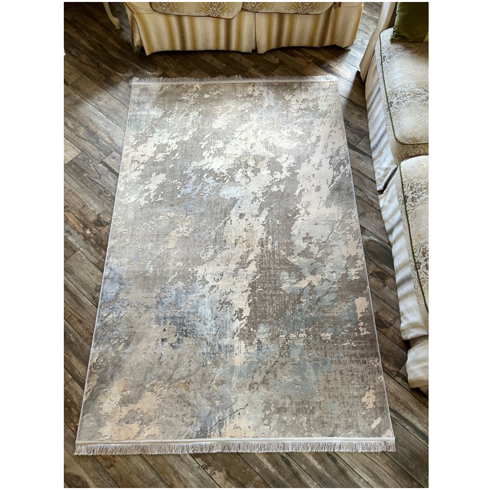 Ковер персидский высокоплотный с рельефным ворсом "KATRIN серый" 150х225 см