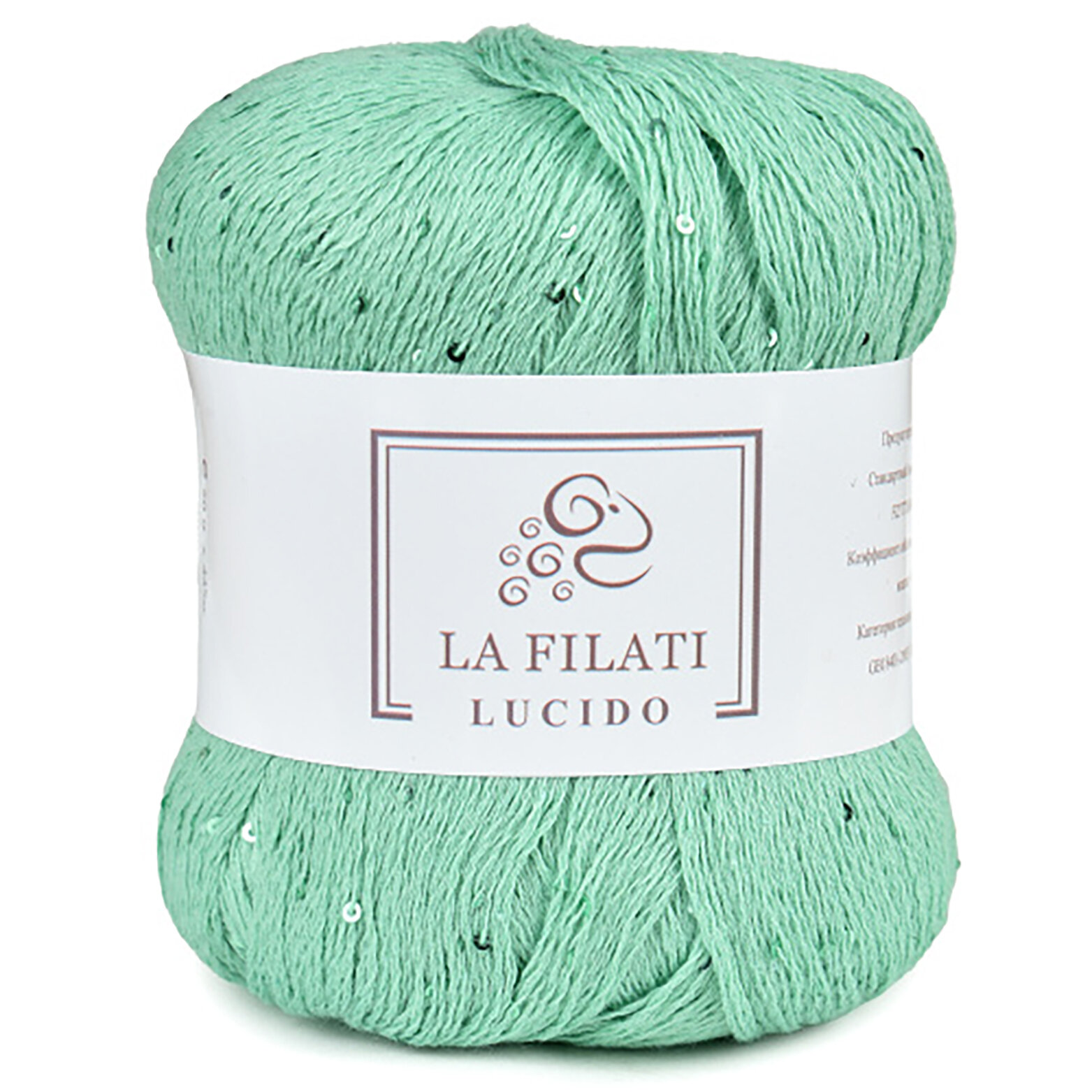 1 Моток, La Filati LUCIDO, 90% Хлопок, 10% Микропайетки / 50 гр. - 445 м. Цвет-80031