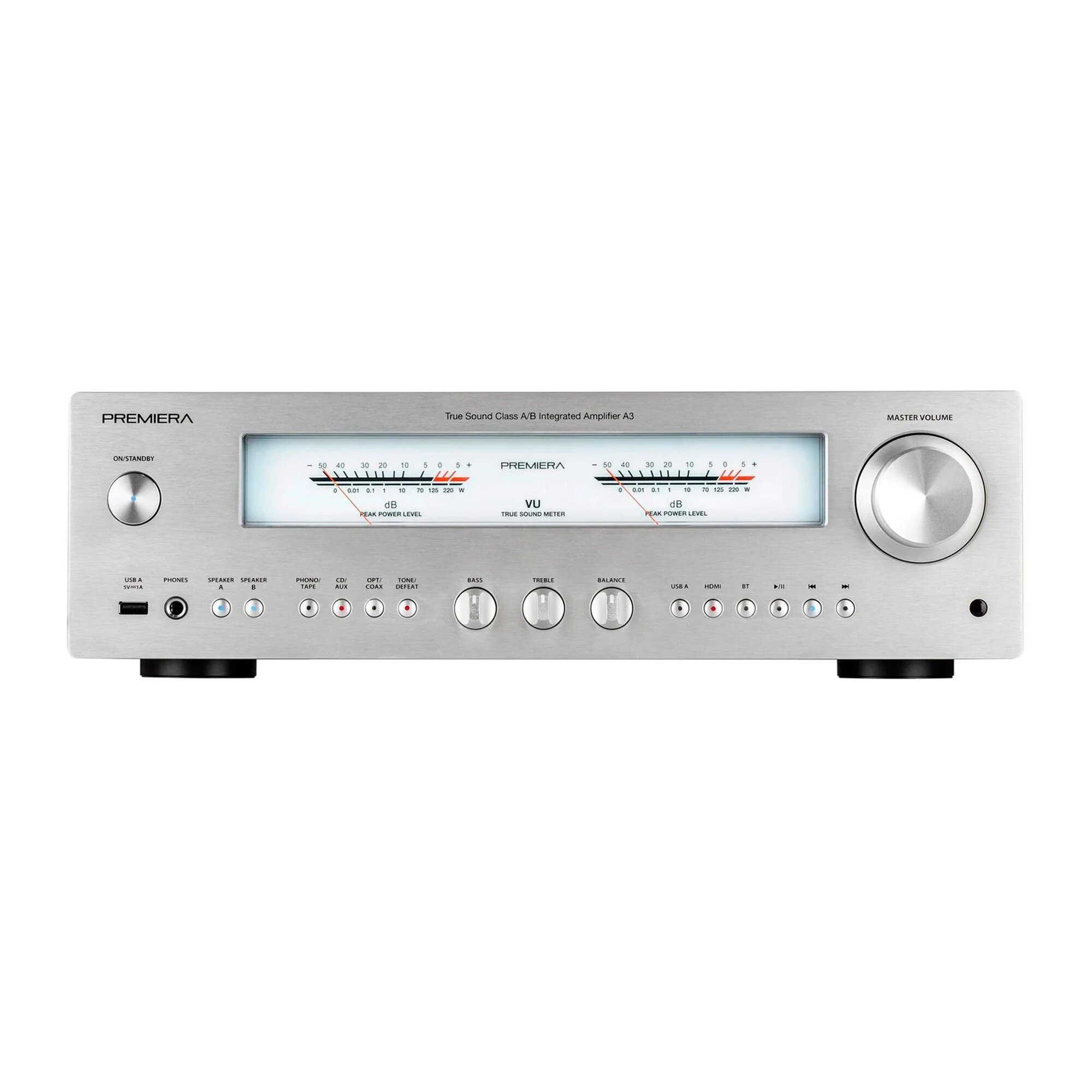 Интегральный стереоусилитель Premiera A3, класс AB, встроенный ЦАП, серебристый