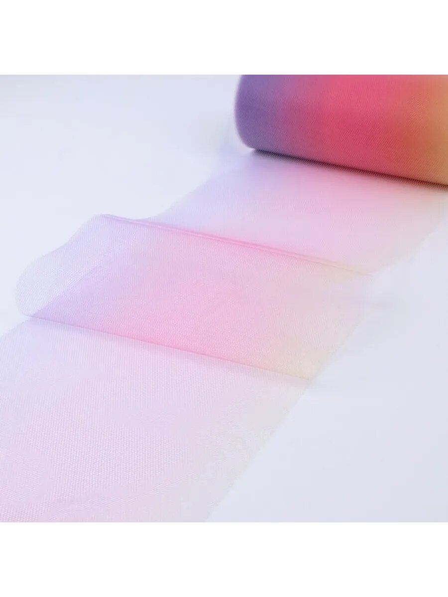 Лёгкий фатин градиент розово-фиолетовый