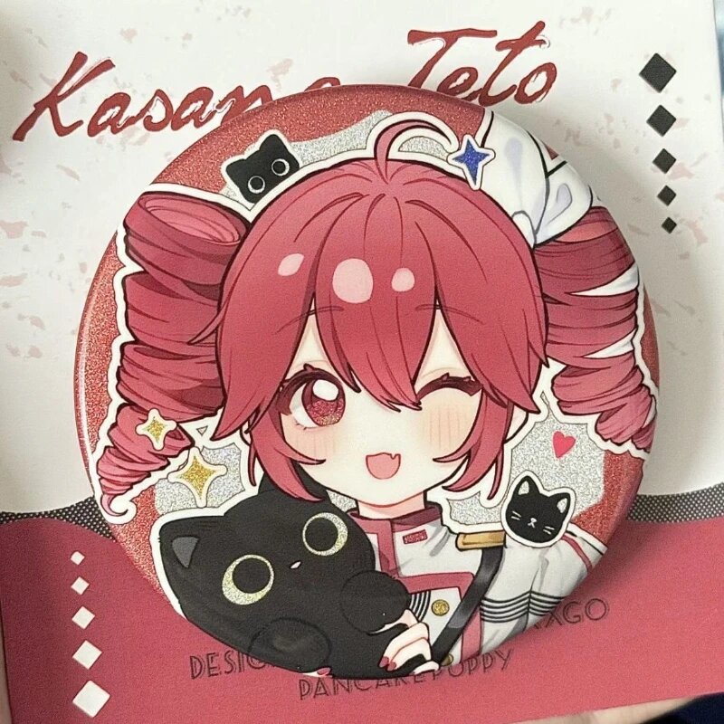 Аниме Kasane Teto, значок для косплея, унисекс, кавайная брошь, булавка для лацкана, сумка, аксессуары для костюма, орнамент, подарок