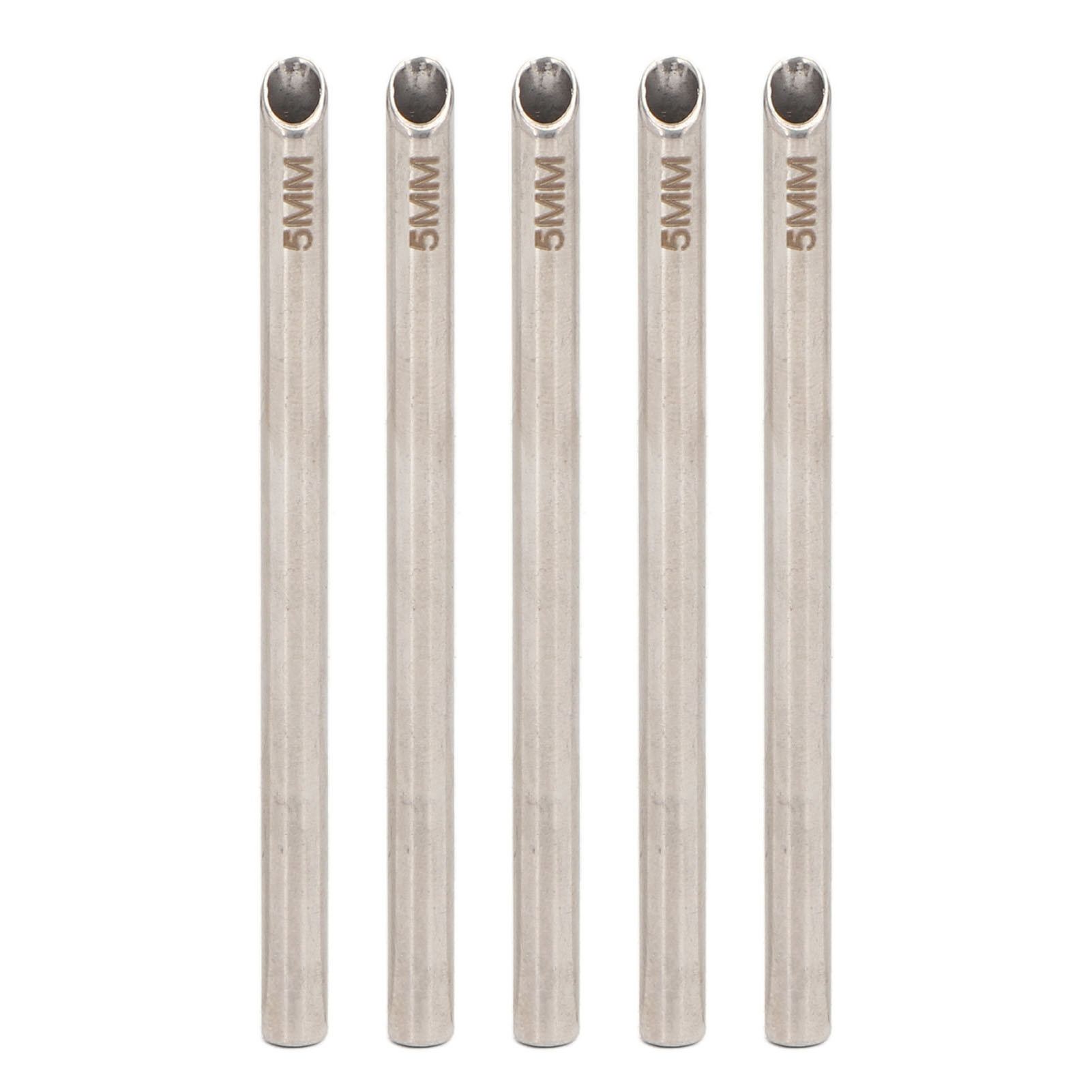 5 шт, иглы для пирсинга, приемные трубки, гипоаллергенные украшения для тела, держащий приемник для пирсинга, 0,2 дюйма