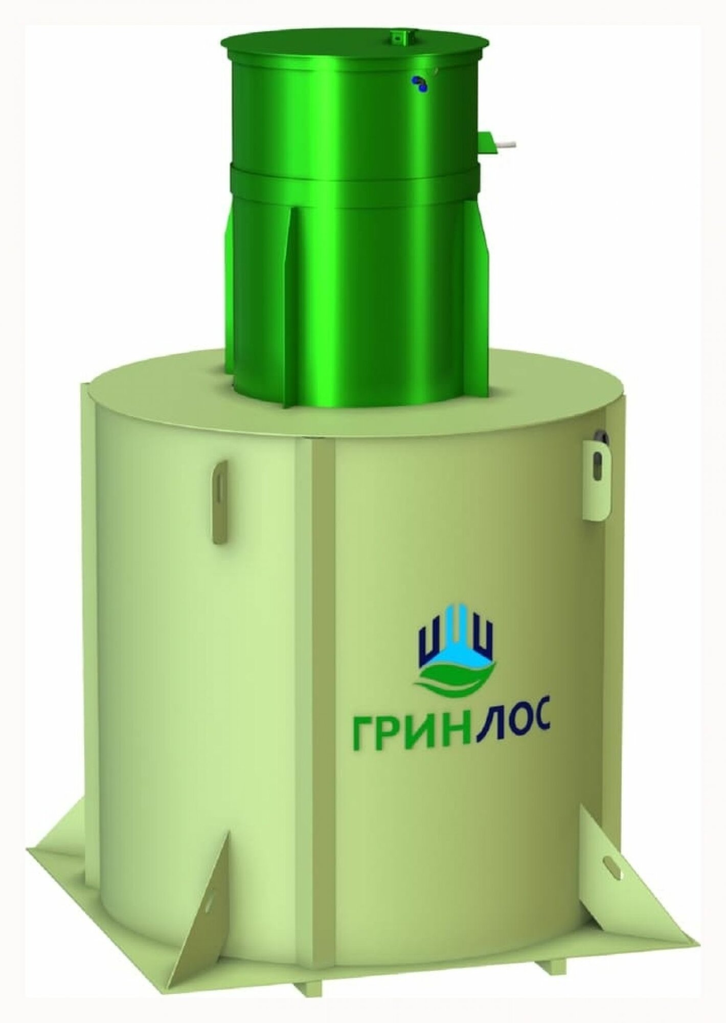 Септик для дома гринлос Аэро 25 Пр Супер Лонг (4 м3/сут, с насосом, на 25 человек)