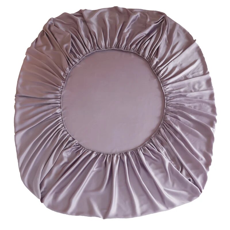 Простыня из шелка 100% шелковицы с резинками 160x200x28cm, Fragrant Purple