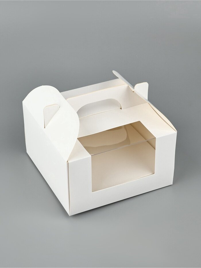 Коробка для бенто - торта «Белая», 14×14×8 см