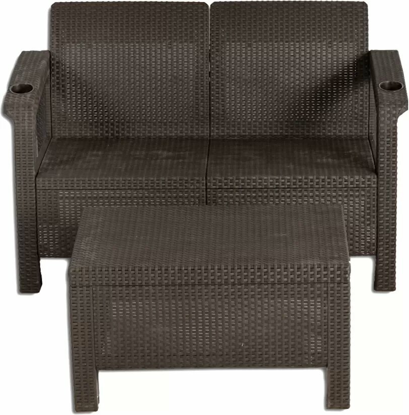 Комплект мебели Wiilla "Альтернатива", стол и диван, пластик, влагостойкий